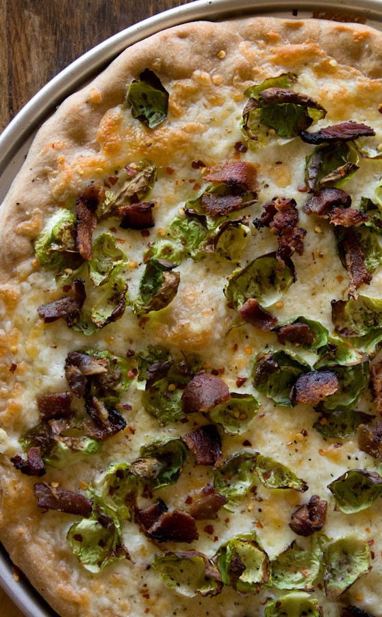 Bacon and Brussels sprouts pizza recipe | Eat Your Books