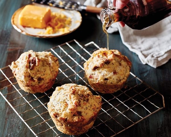 Bacon cheddar poppy seed muffins recipe | Eat Your Books