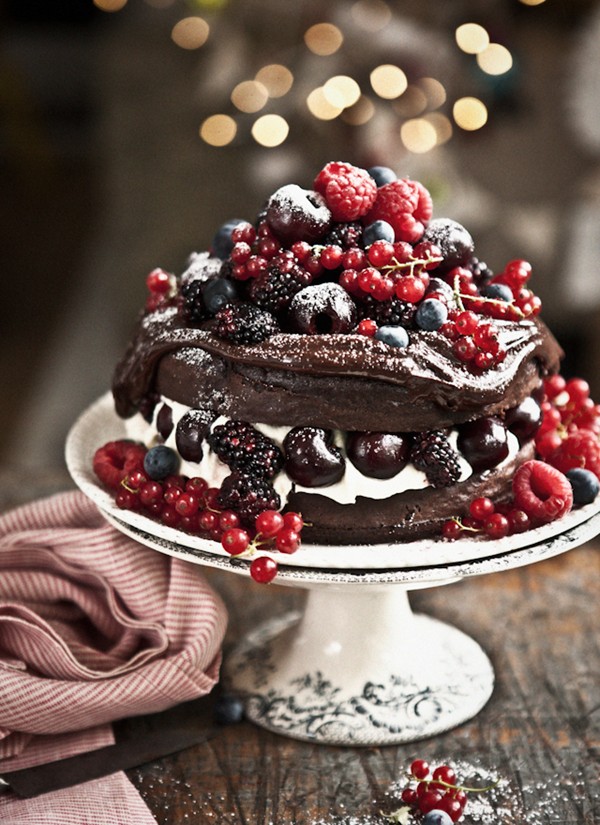 Black forest style xmas berry gateaux recipe | Eat Your Books