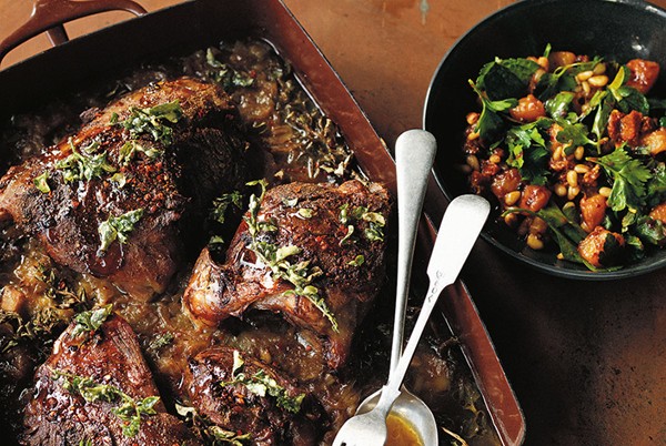 Braised lamb with saltbush and rockmelon recipe | Eat Your Books