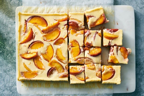 Creamy peach pie bars recipe | Eat Your Books