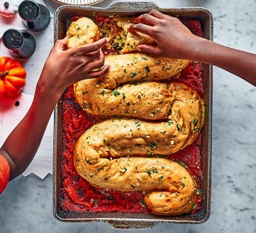 Gory guts pizza tear 'n' share bread recipe | Eat Your Books