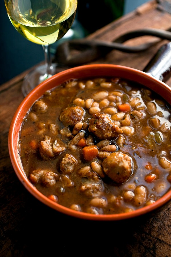 Herbed white bean and sausage stew recipe | Eat Your Books