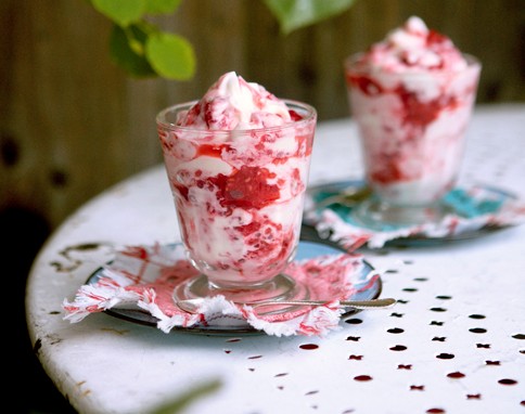 Lemon, limoncello & raspberry syllabub recipe | Eat Your Books
