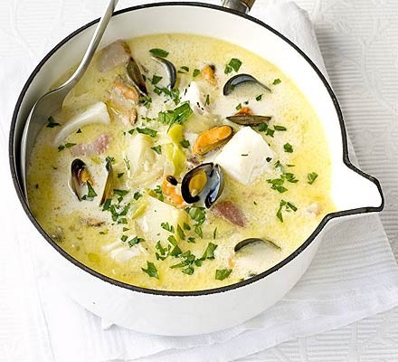 Mussel, cod and fennel chowder recipe | Eat Your Books