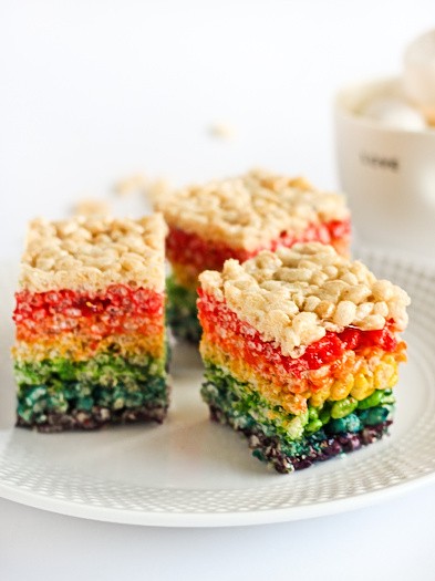 Rainbow Rice Krispies treats recipe | Eat Your Books