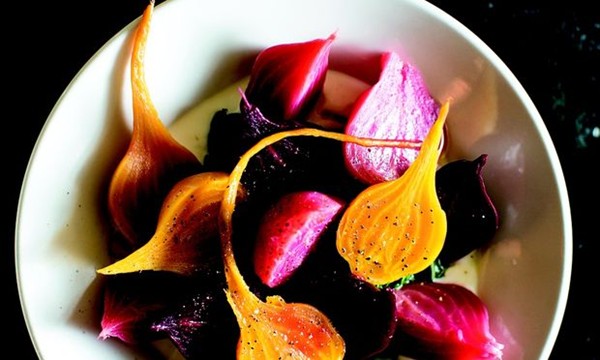 Roasted beets and their tops with aioli recipe | Eat Your Books