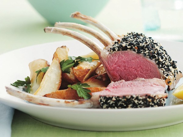 Spice-crusted lamb racks recipe | Eat Your Books