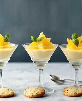 St Clement's posset with basil sablés recipe | Eat Your Books