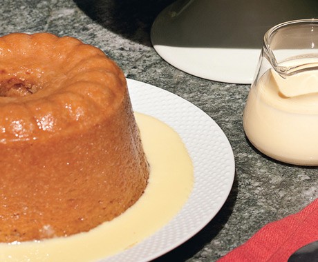 Steamed persimmon pudding with cinnamon crème Anglaise recipe | Eat ...