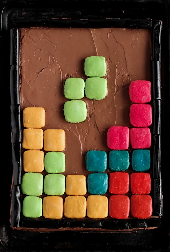 Tetris cake with macarons recipe | Eat Your Books