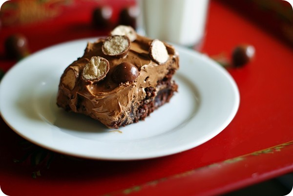 Whoppers chocolate malt frosted brownies recipe | Eat Your Books