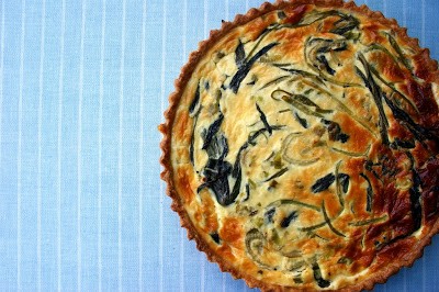 Wild garlic and nettle quiche with a Lincolnshire Poacher and ground ...